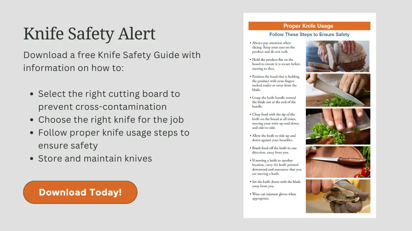 Knife Safety 101 for Restaurant and Hospitality Workers - Beacon Mutual